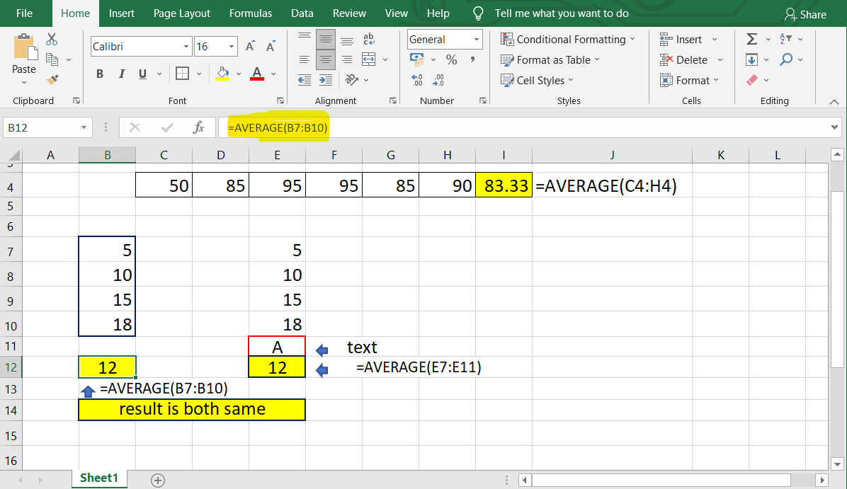 How To Use Average Function In Excel Excel Functions